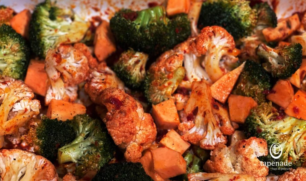 Harissa roasted vegetables – Tapenade Food Creativity